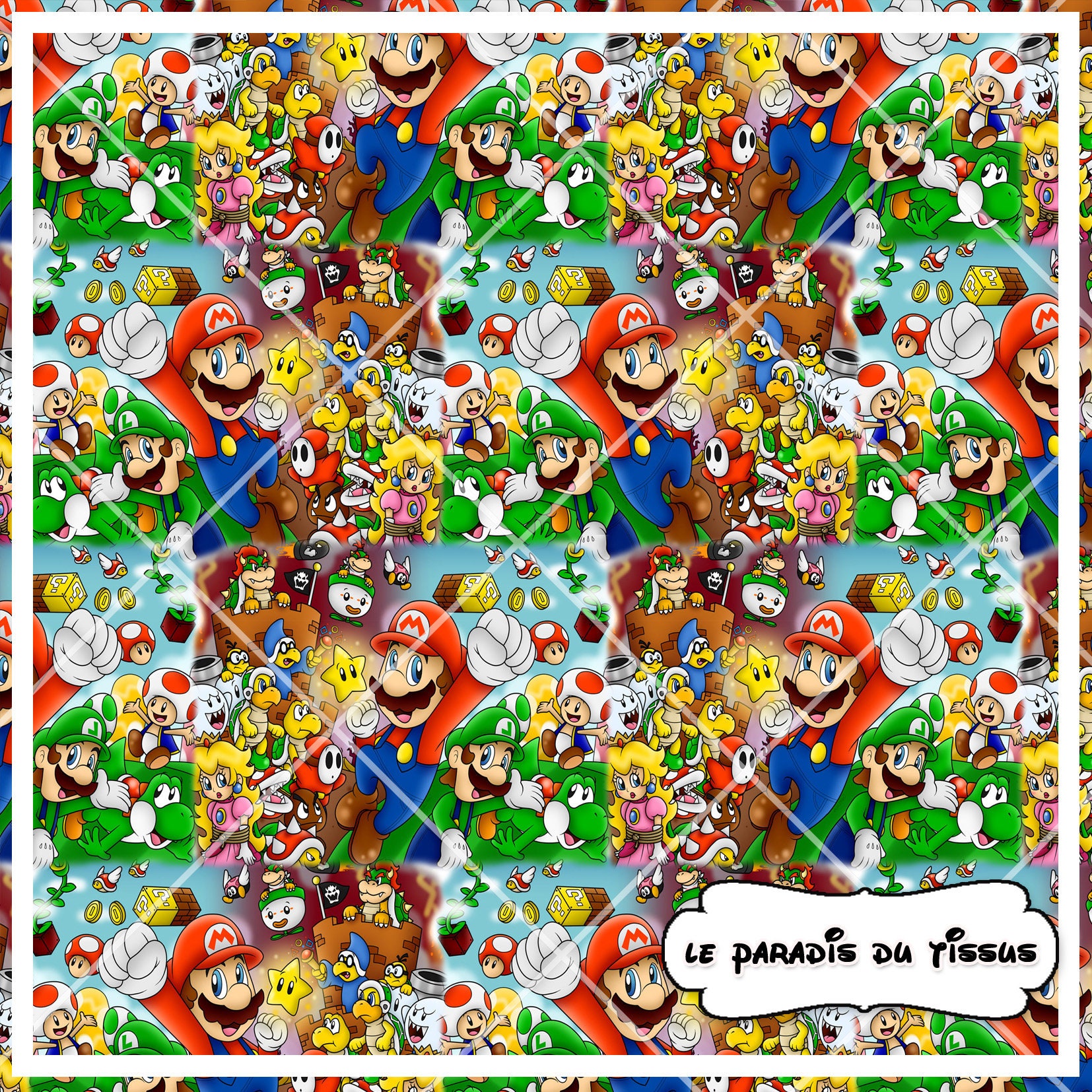 Mario Bros Seamless Pattern Fro Fabric Printing - Etsy