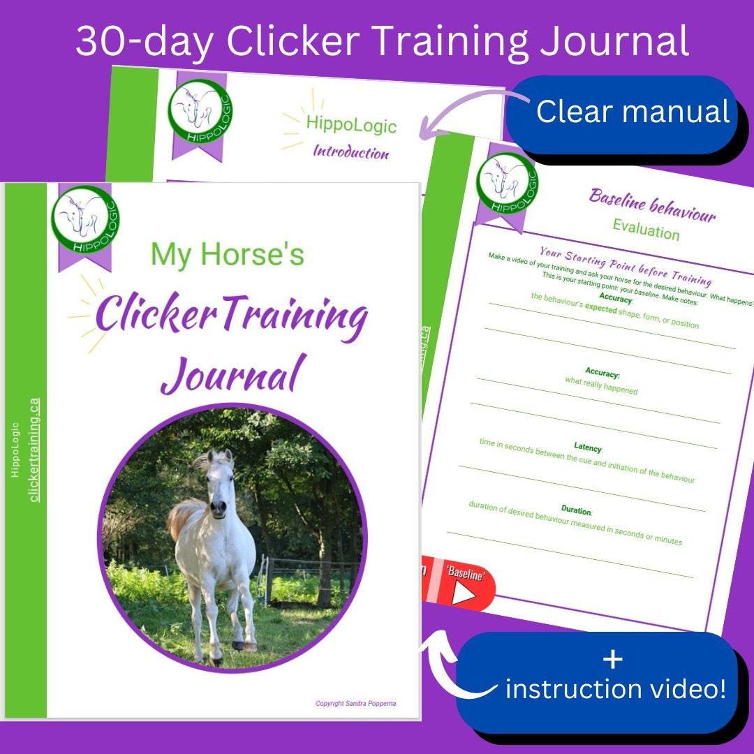 30-day Printable Clicker Training Journal to Track Your R+ Horse ...