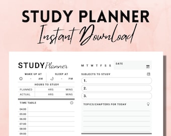 Student Study Plan - Etsy