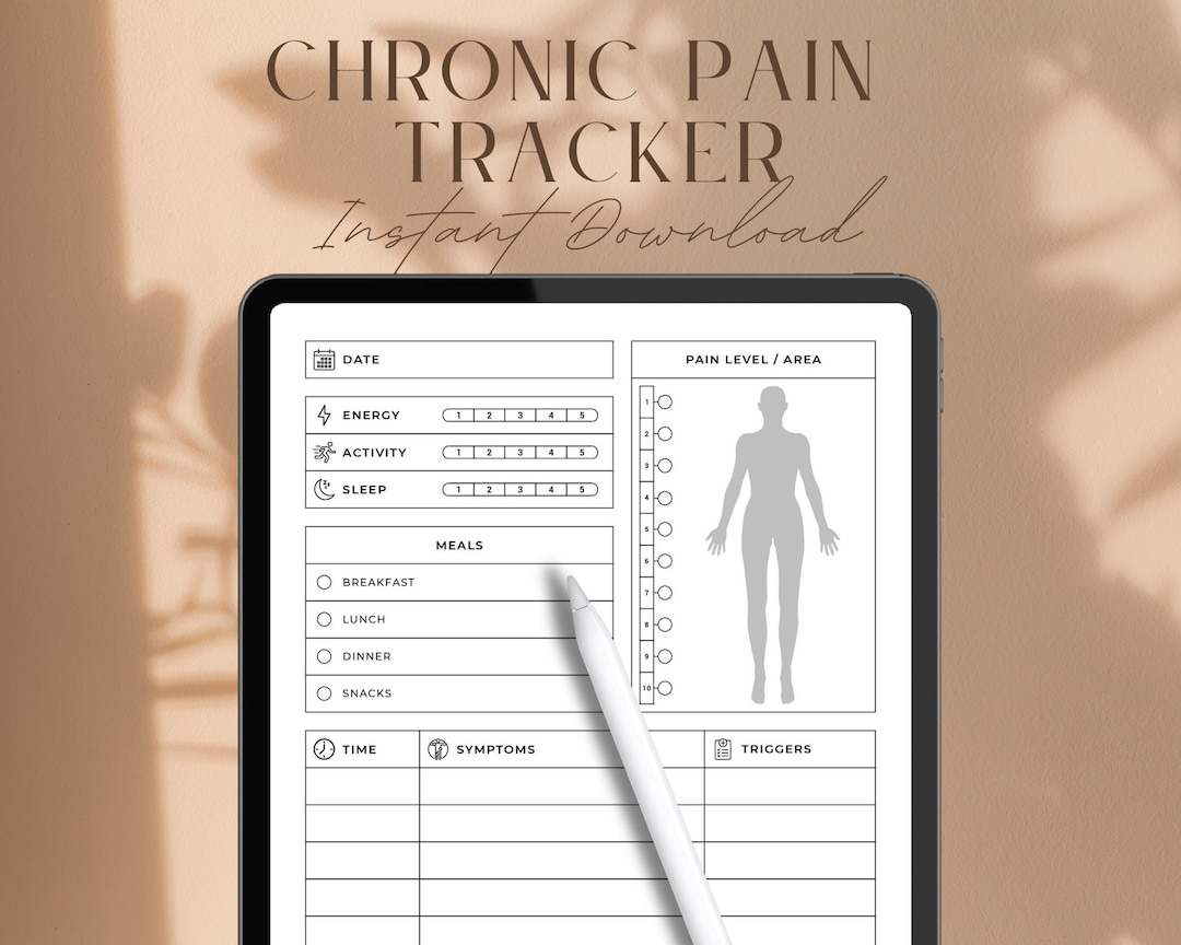 Chronic Pain Tracker Instant Download | Daily Pain Log | Symptom ...