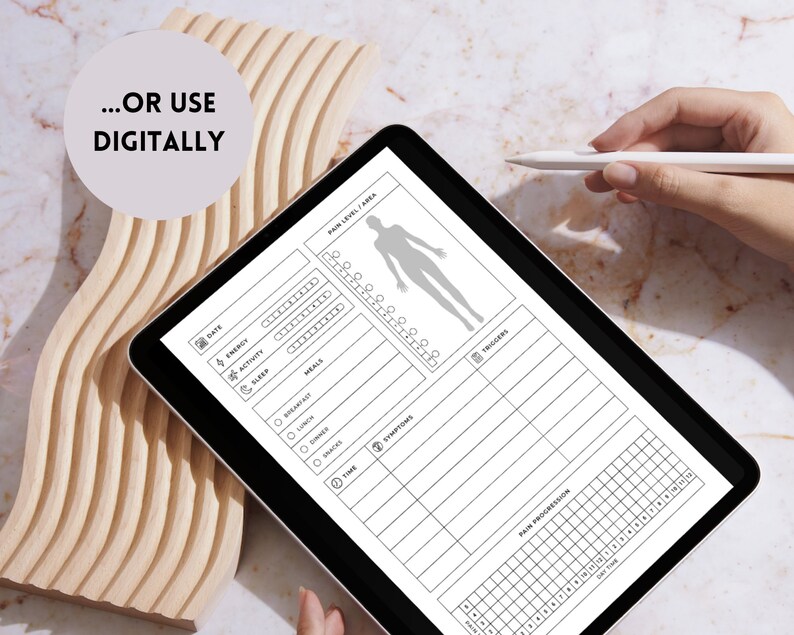 Daily Chronic Pain Tracker: Symptom & Trigger Log (digital Download) - Etsy