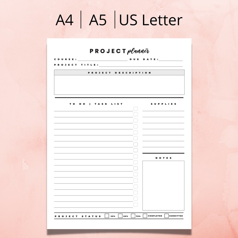 Student Planner Instant Download | Study Planner | Assignment Tracker ...