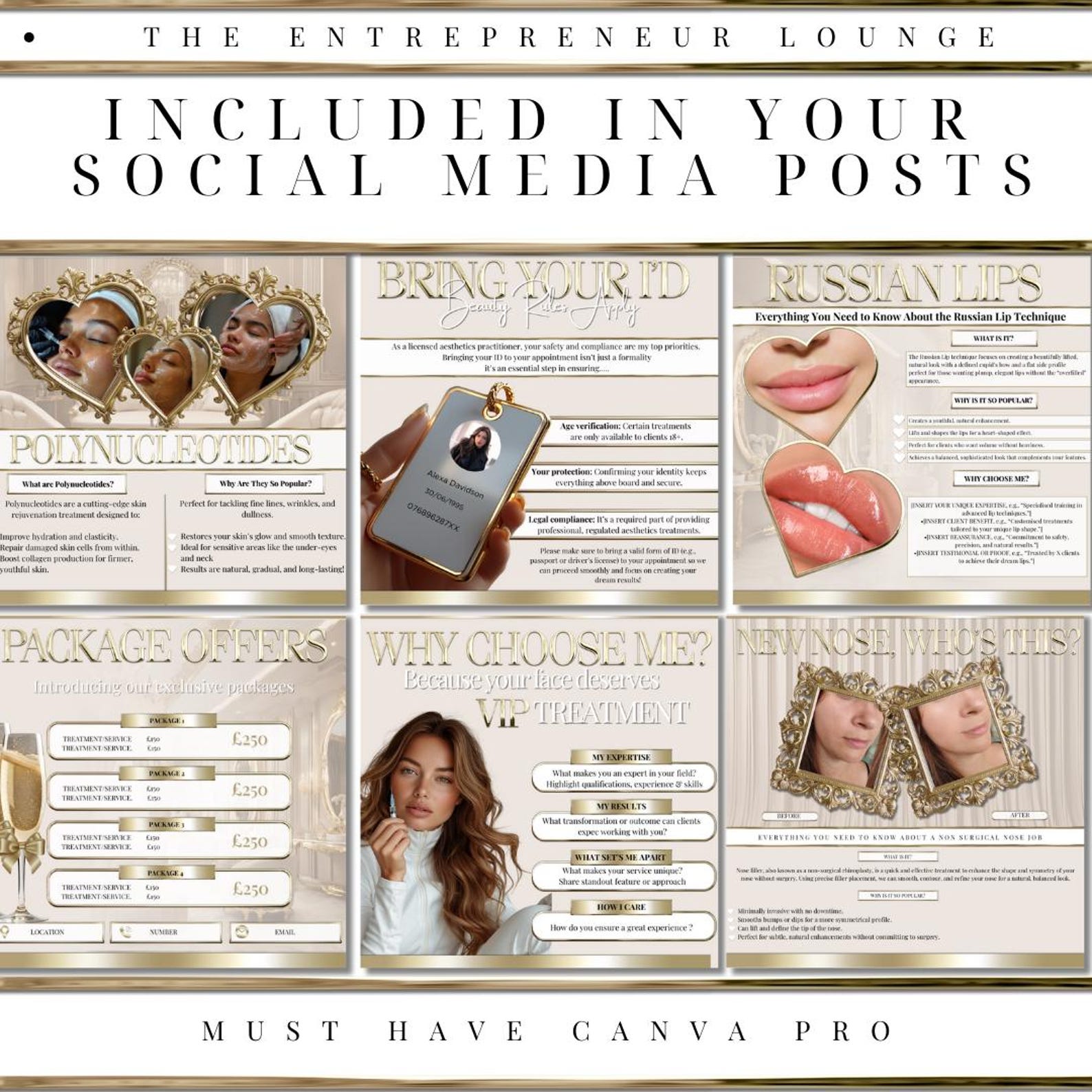 Aesthetics Templates | Beauty Templates |aesthetics Beige Templates ...