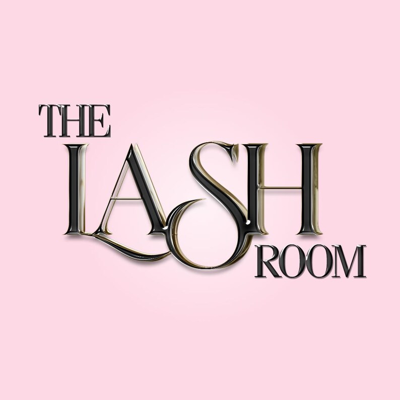 Gold Chrome Logo, Gold Logo, Beauty Logo, Luxury Logo, Lash Logo - Etsy