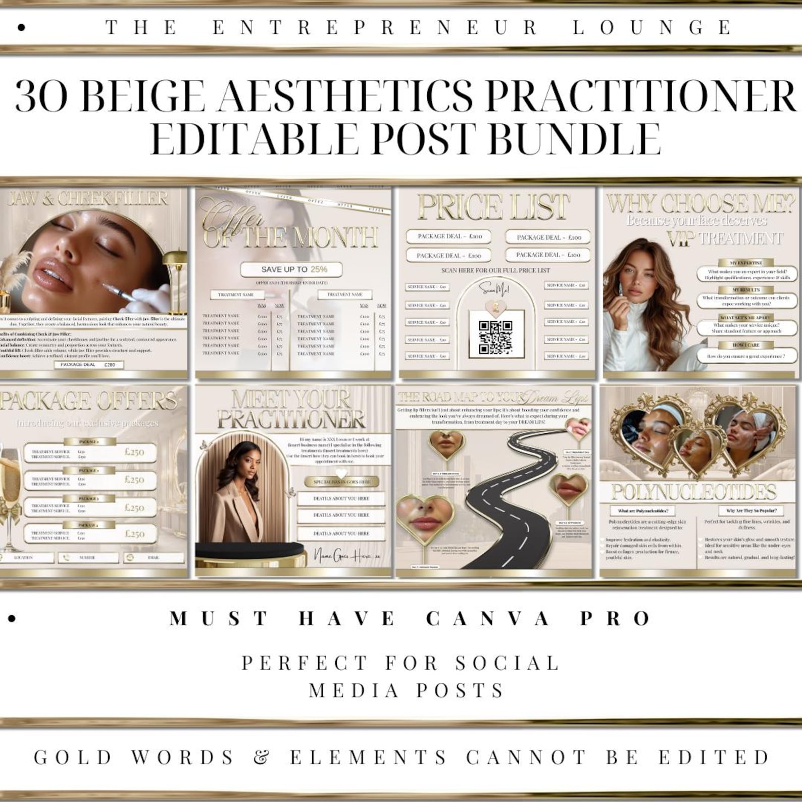 Aesthetics Templates | Beauty Templates |aesthetics Beige Templates ...