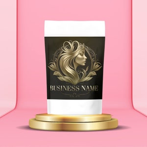 Gold Beauty Logo, Gold Chrome Logo, Premade Logo - Etsy