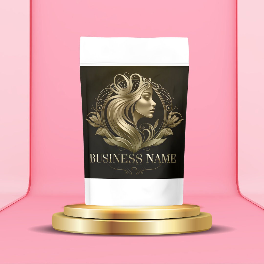 Gold Beauty Logo, Gold Chrome Logo, Premade Logo - Etsy