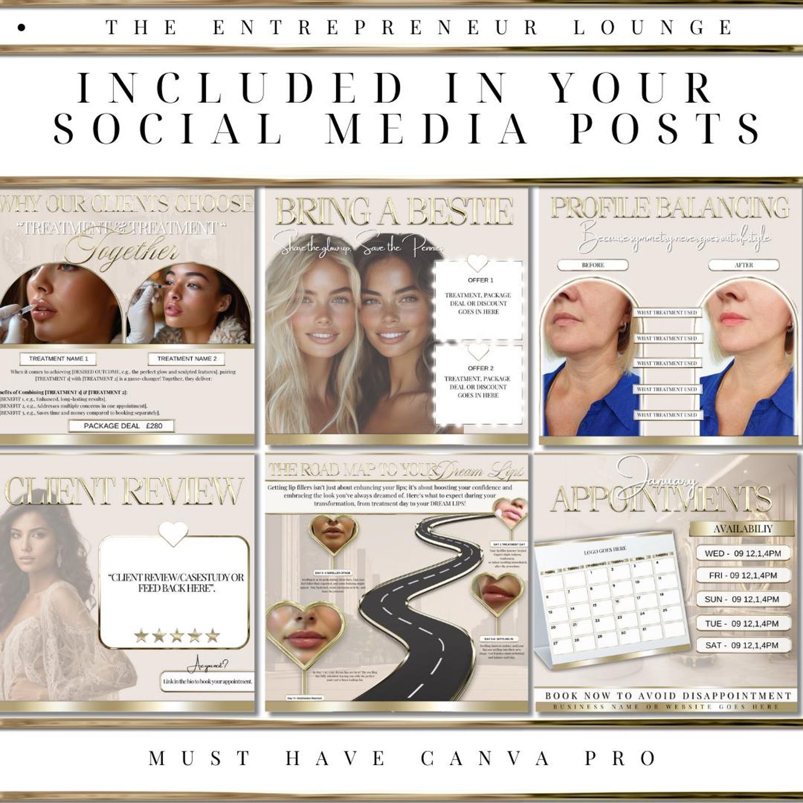Aesthetics Templates | Beauty Templates |aesthetics Beige Templates ...