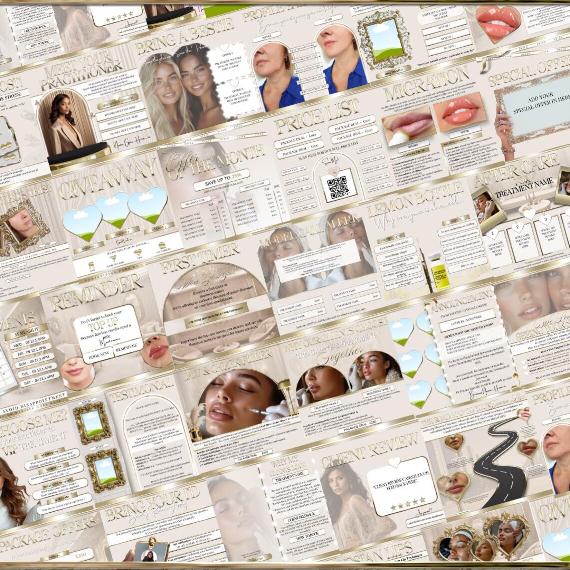 Aesthetics Templates | Beauty Templates |aesthetics Beige Templates ...