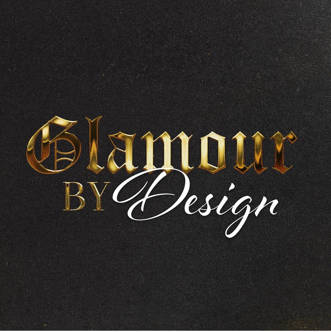 Gold Beauty Logo Gold Chrome Logo Premade Logo Gold Logo - Etsy