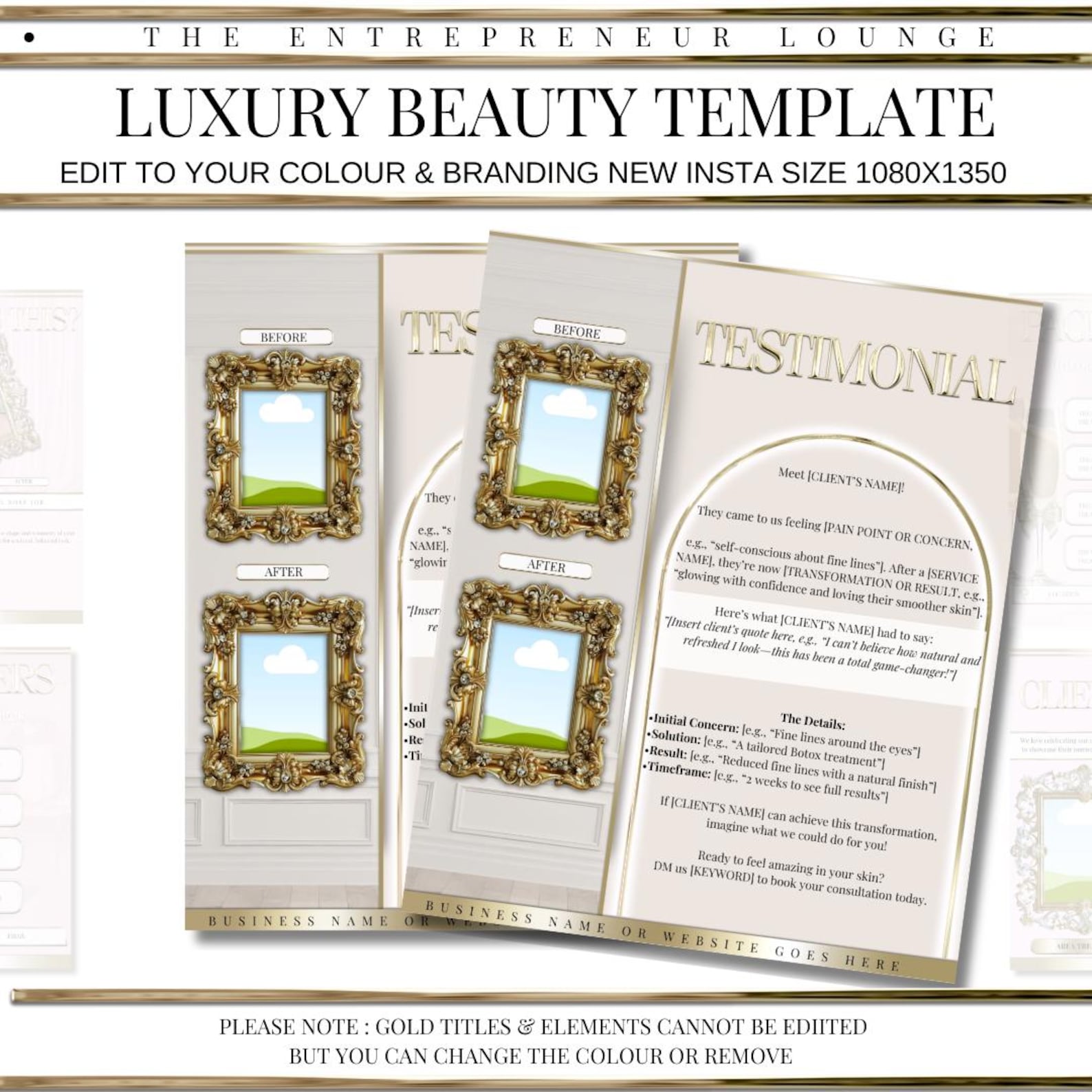 Aesthetics Templates | Beauty Social Media Posts | Beauty Templates ...