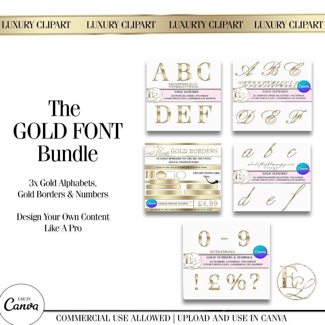 Gold Chrome Alphabet Gold Text Gold Clipart Metallic Alphabet Chrome ...