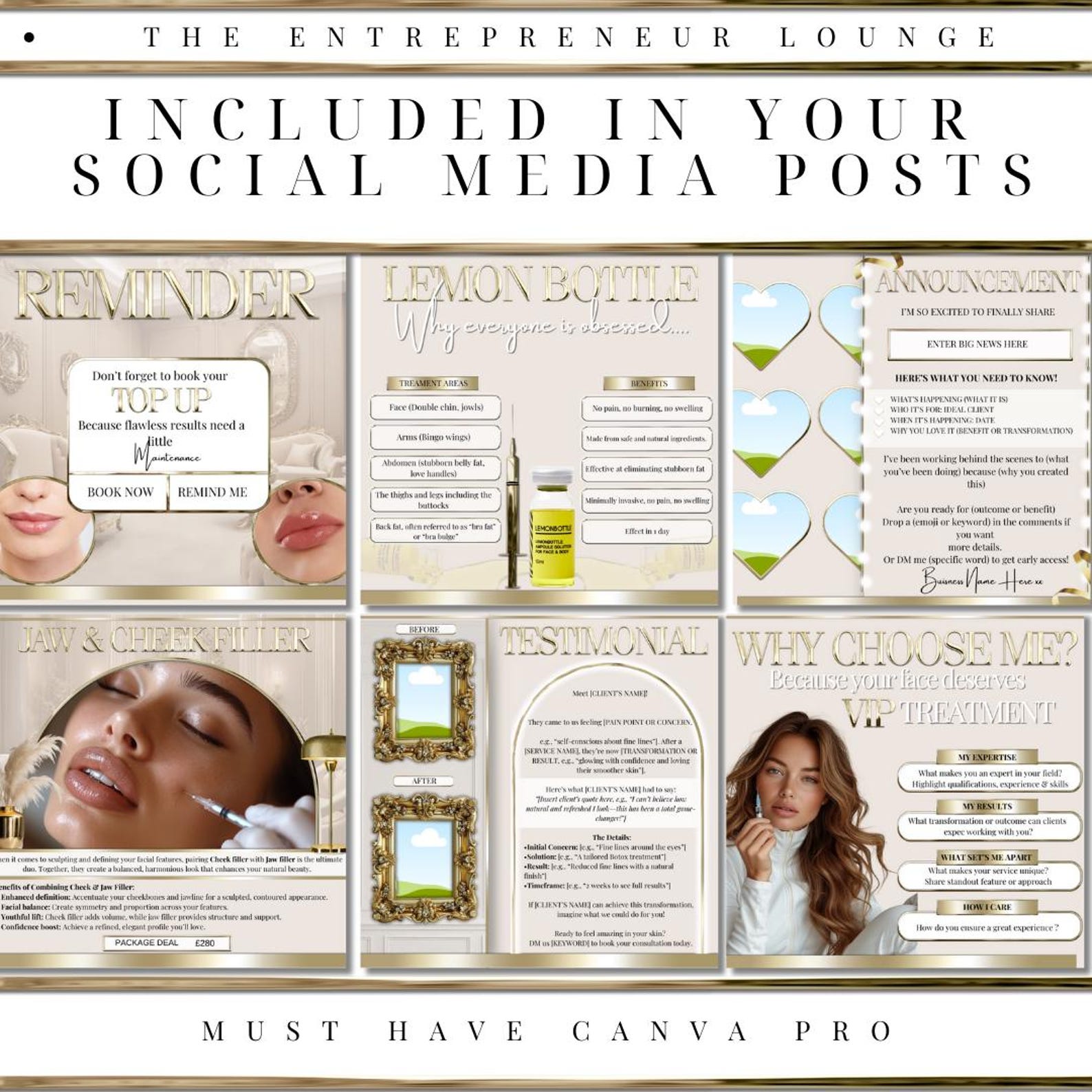 Aesthetics Templates | Beauty Templates |aesthetics Beige Templates ...