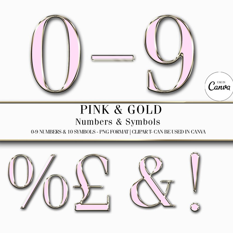 Pink Letters |gold Chrome Alphabet | Gold Text | Pink Text \ Metallic ...