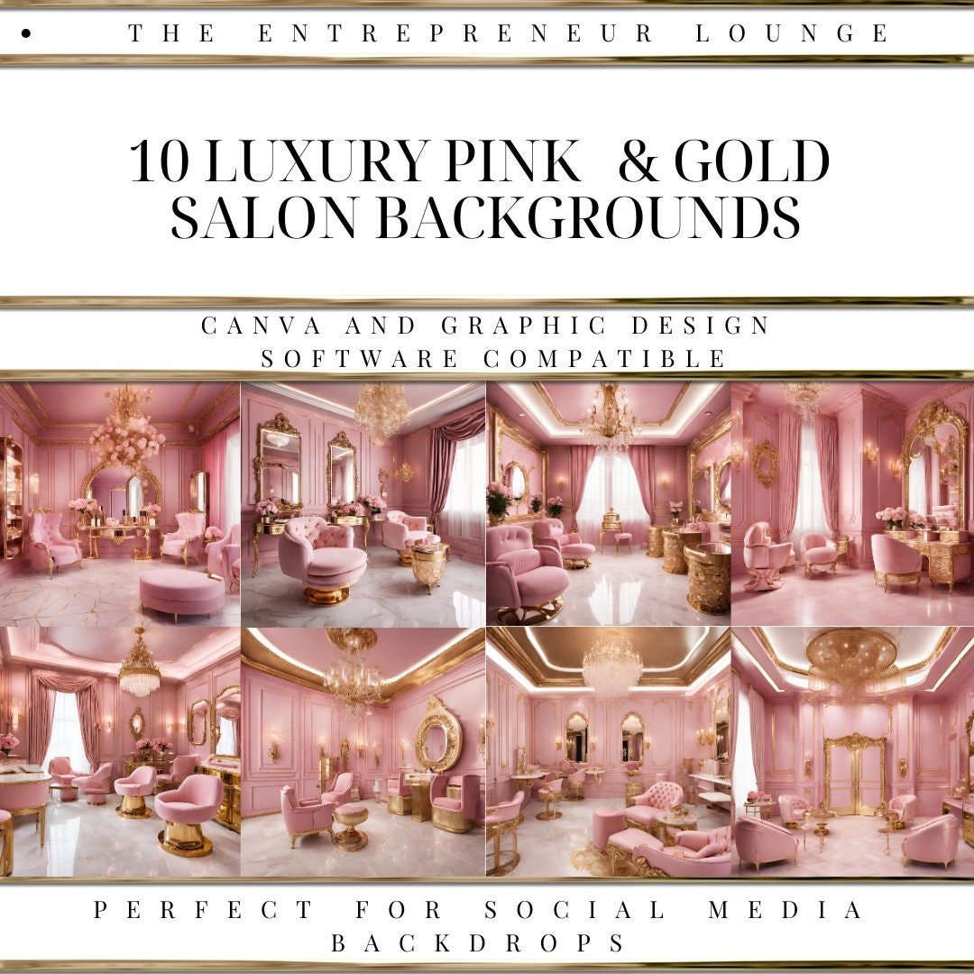 Glam Digital Paper | Beauty Salon | Luxury Background | Pink Wallpaper ...