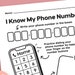 I Know My Phone Number • A Cute Printable Worksheet Grades K-2+ - Etsy