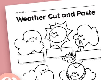 Weather Cut and Paste Hands-on Gluing Activity Printable - Etsy