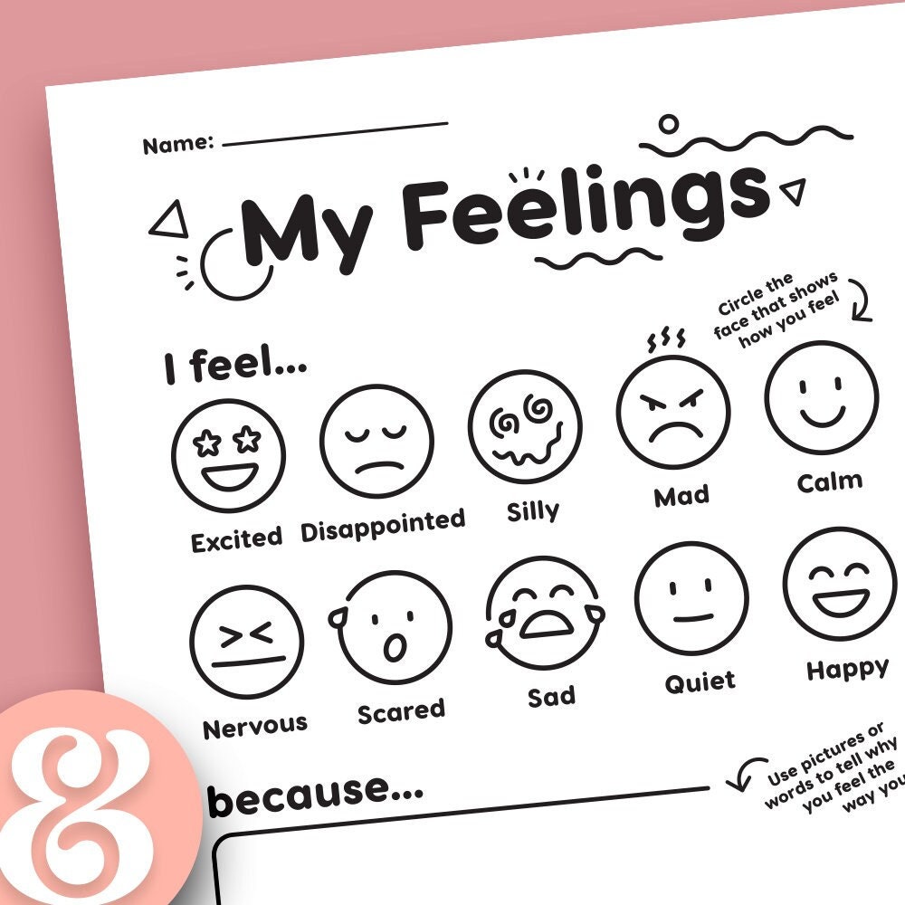 My Feelings • A Cute Feelings Check-in Printable K-3+ - Etsy