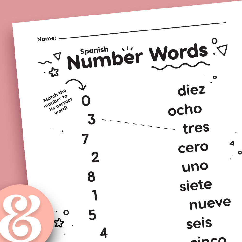 Spanish Number Game Worksheet