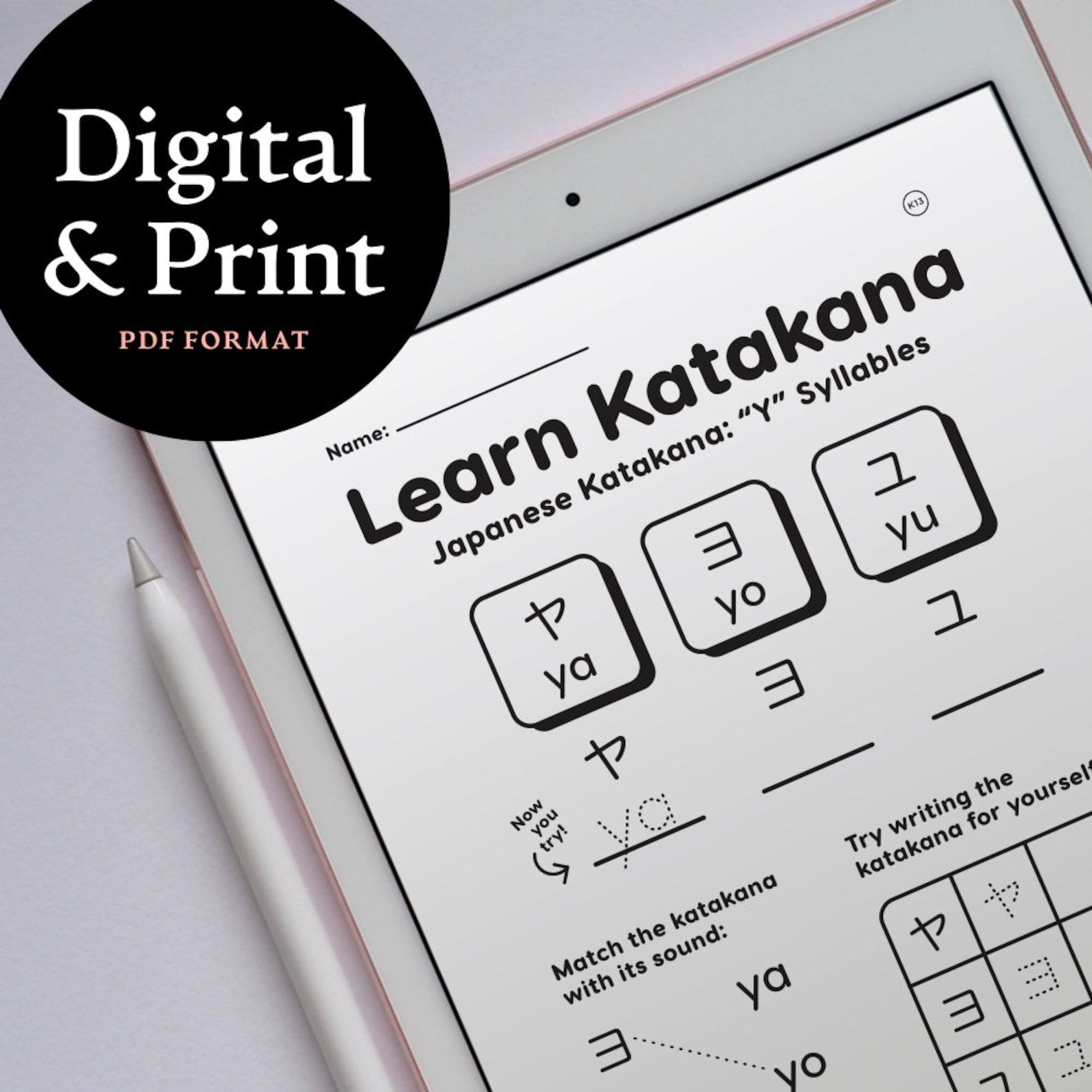 Learn Japanese Katakana Writing 30 fun worksheets for kids | Etsy