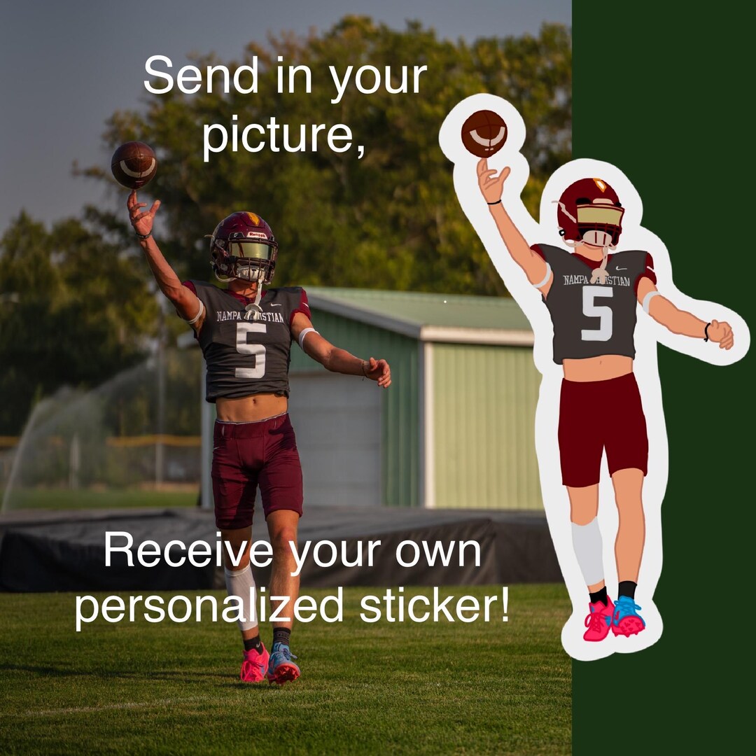 Personalized Athlete Sticker - Etsy