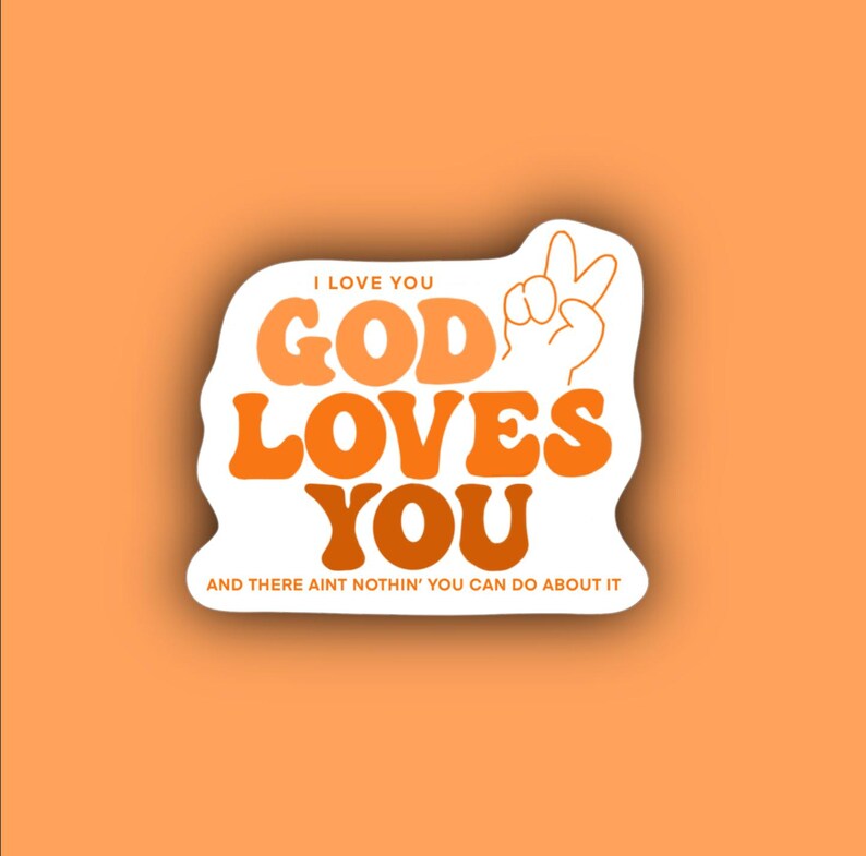 God Loves You Sticker - Etsy