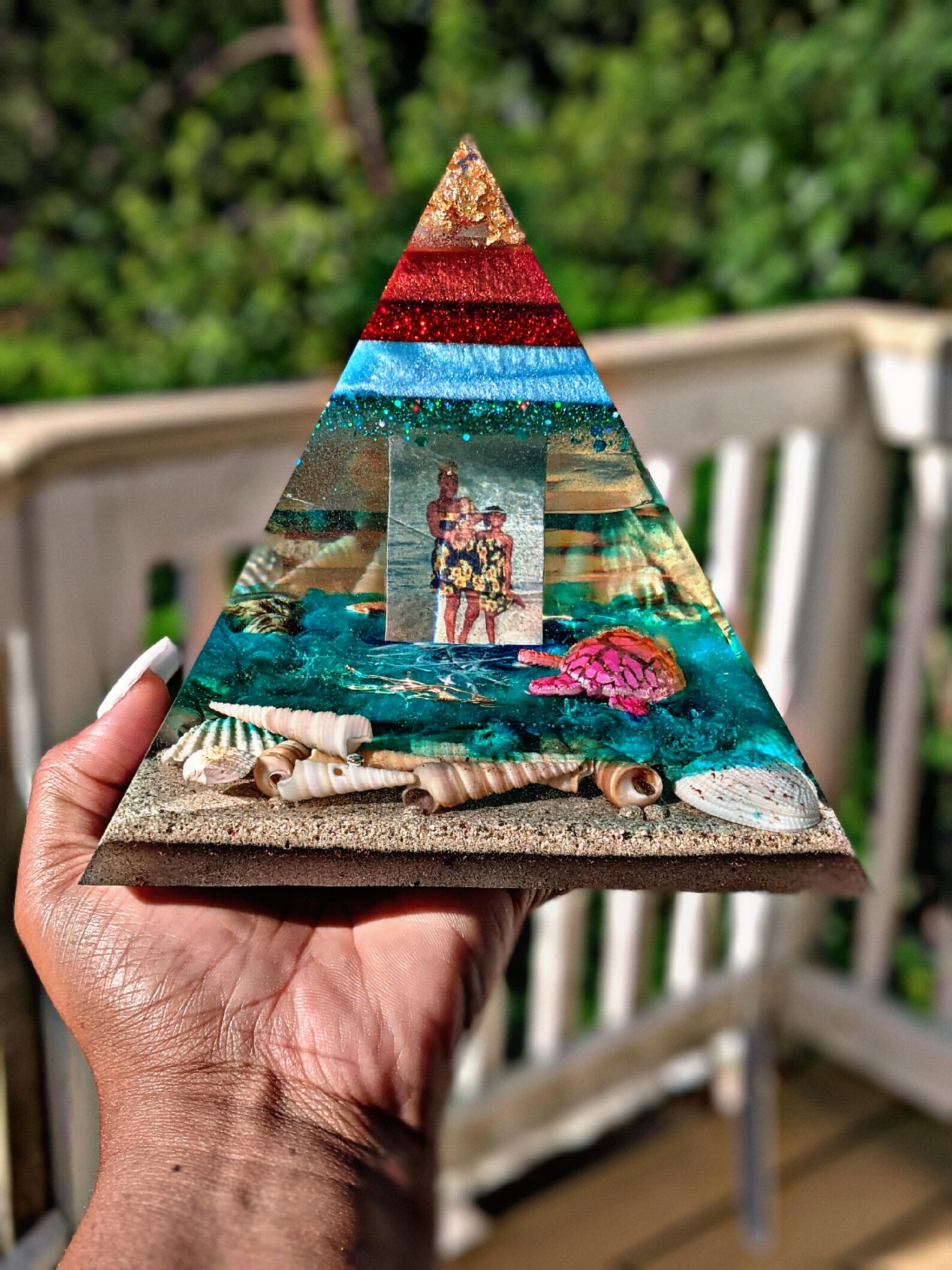 Customized Resin Pyramid - Unique Handcrafted Décor for Home Office ...