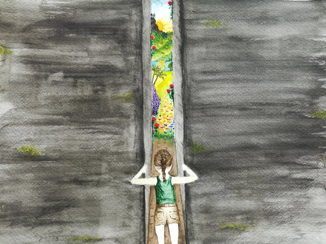 Watercolor Painting "labyrinth" | Poster Print - Etsy