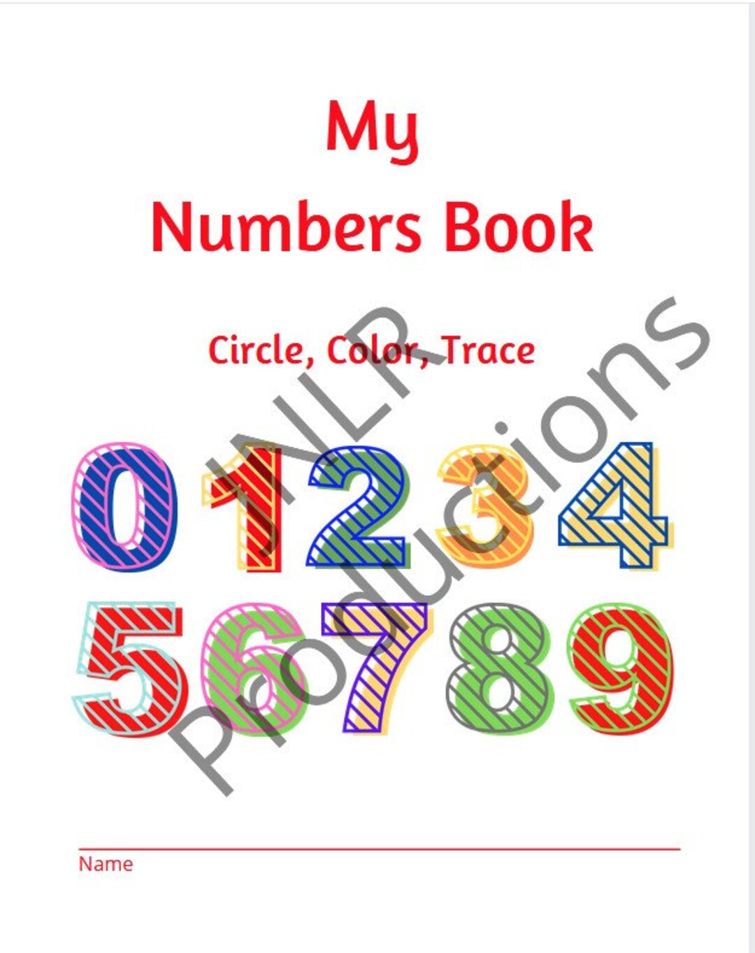 My Numbers Book - Circle, Color, Trace - Etsy