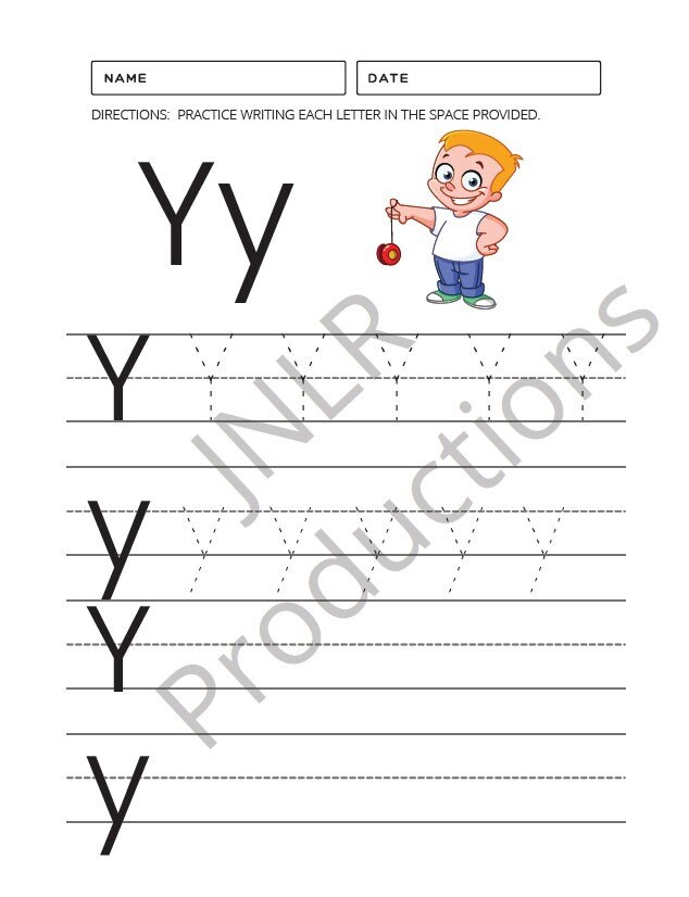 My Alphabet Book Letter Tracing - Upper / Lower Case - Etsy