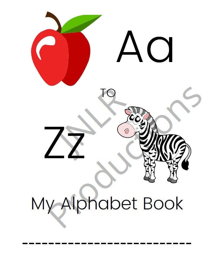 My Alphabet Book Letter Tracing - Upper / Lower Case - Etsy