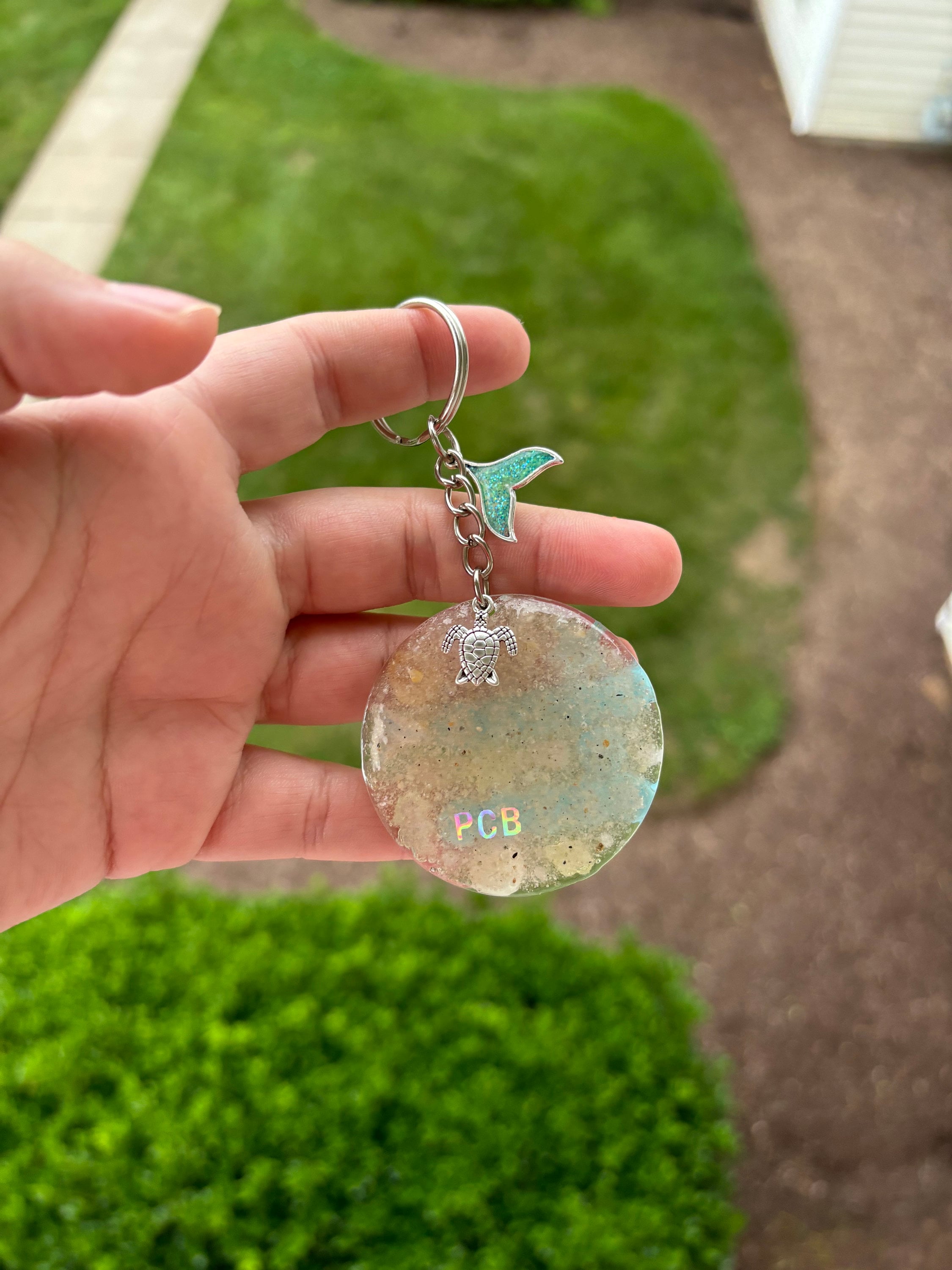 Beach Theme Keychain - Etsy
