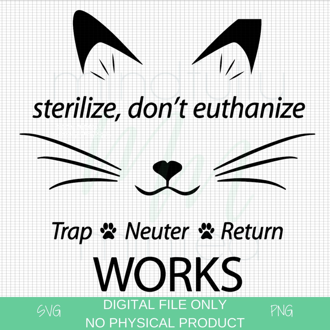 TNR Works Spay Neuter Digital File PNG SVG Cut Print - Etsy