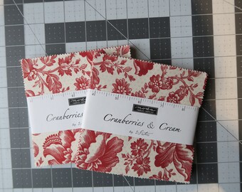 3 Sisters Cranberries and Cream Fabric - Etsy