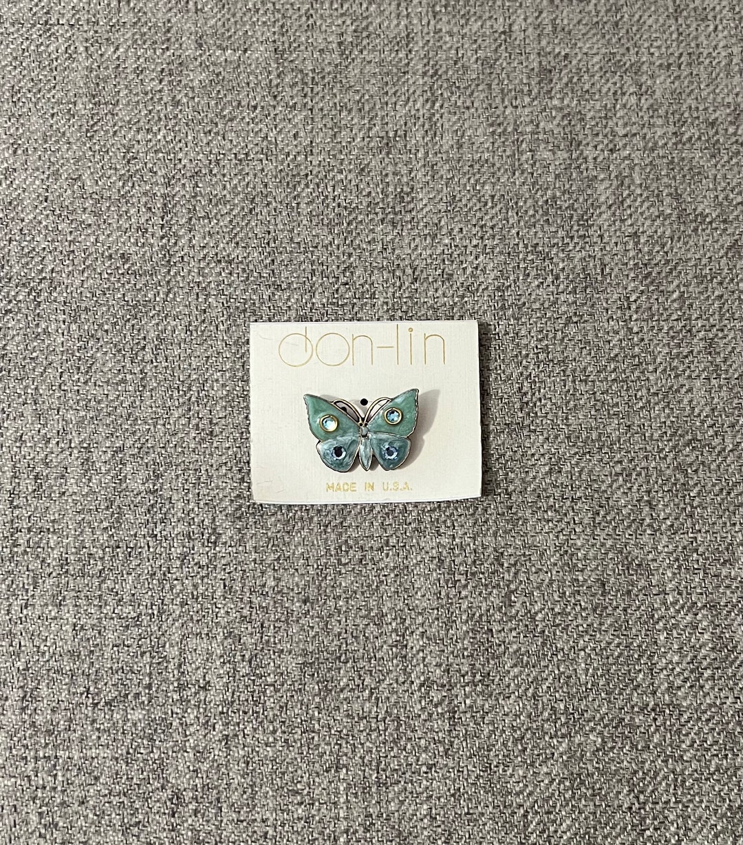 Vintage Signed Don-lin Butterfly Brooch - Etsy