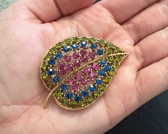 Lisner Leaf Brooch | Etsy