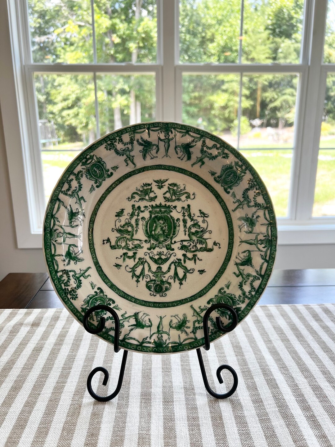 Vintage United Wilson Chinese Art Plate - Etsy