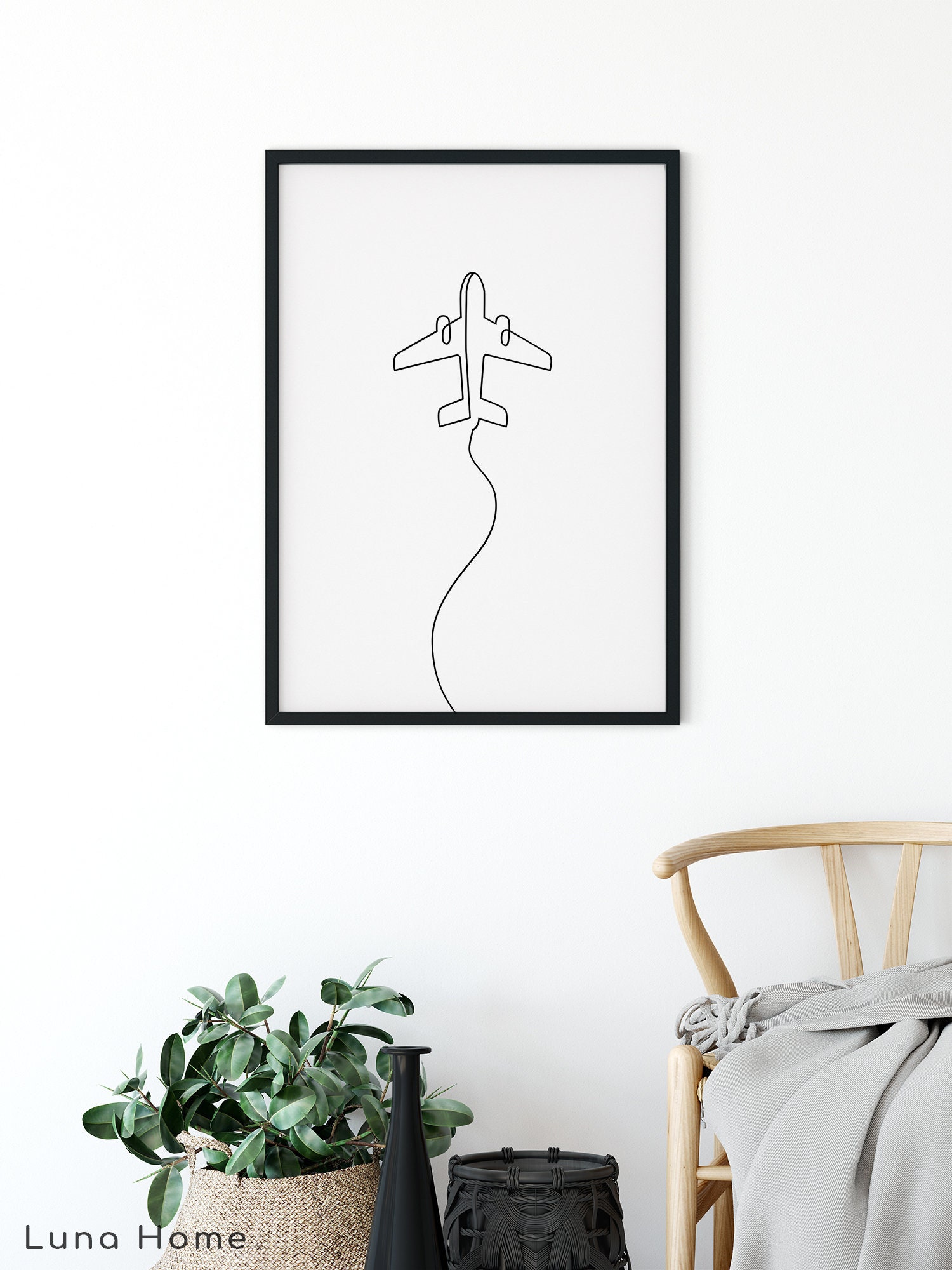 Airplane Print, Plane Poster, Airplane Wall Art, Kids Room Decor ...