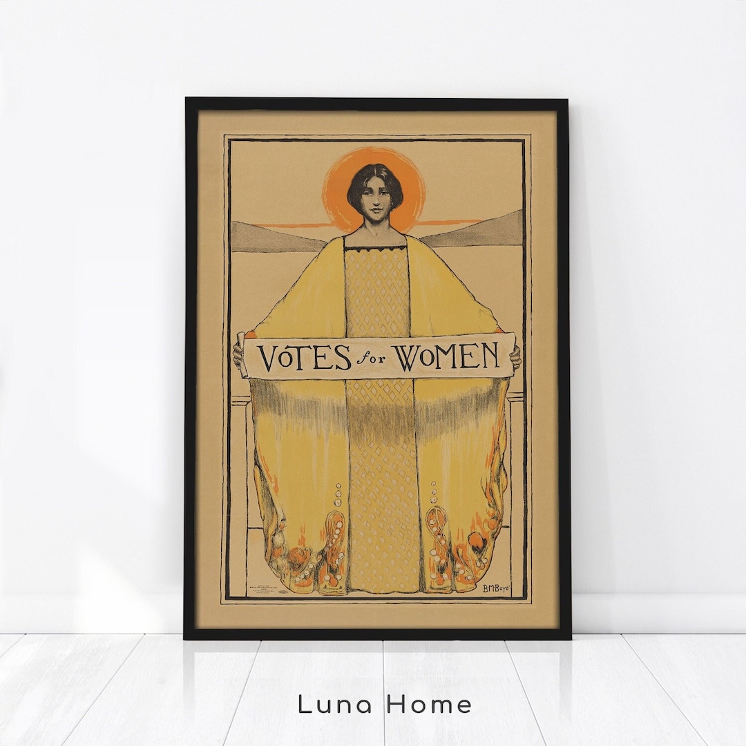 Vintage Feminist Poster, Votes for Women Art, Feminist Art, Women's ...