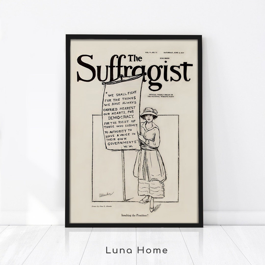 Vintage Feminist Poster, the Suffragist, Retro Poster, Women's ...