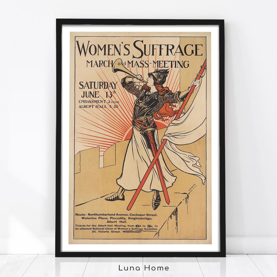 Women’s Suffrage Poster, Vintage Feminist Print, Votes for Women Print ...