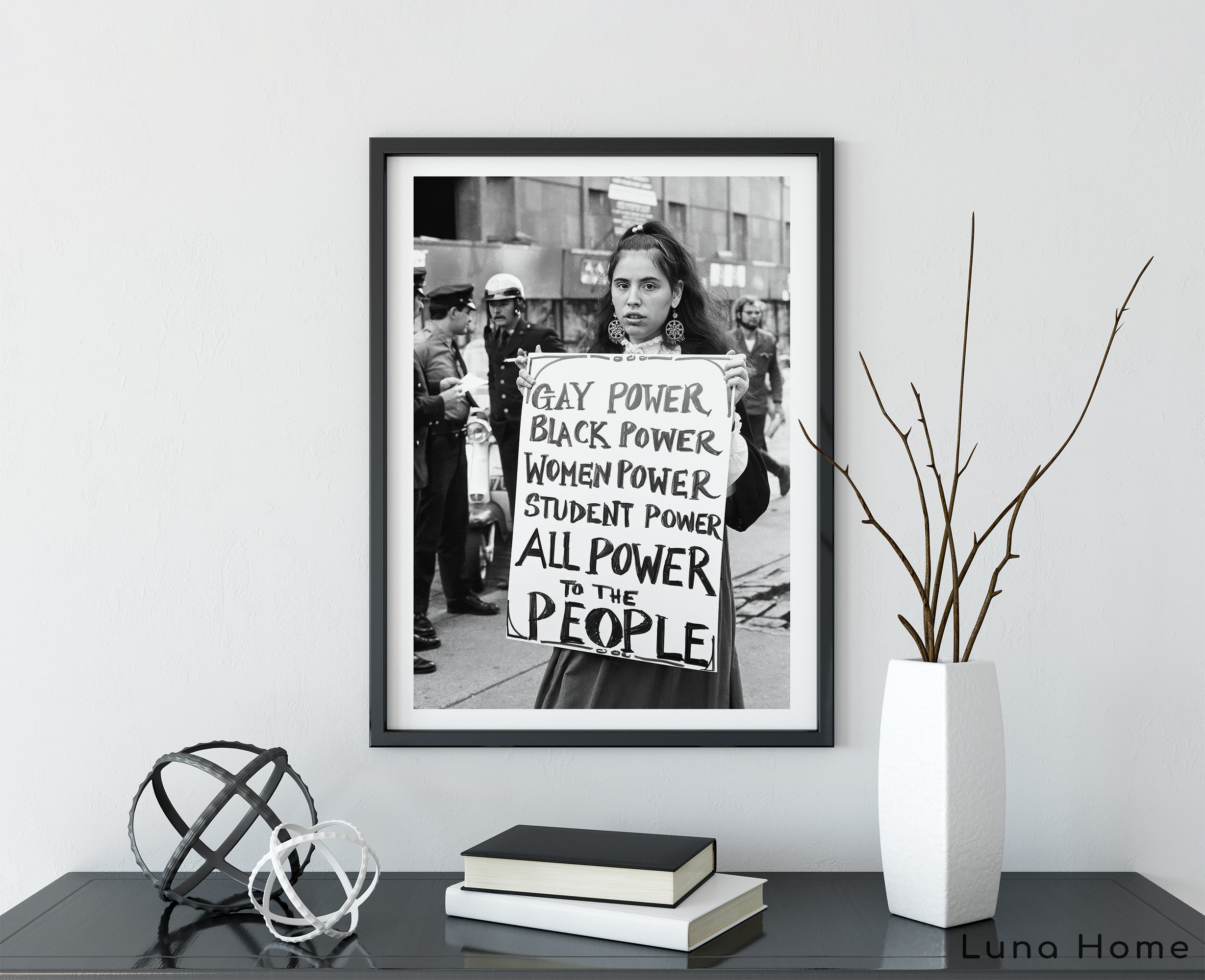 All Power to the People, Activist Poster, Equality Art, Girl Power Wall ...