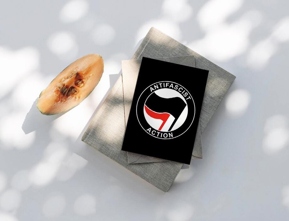Antifascist Action Poster, Antifa Wall Art, Smash Fascism Print, Anti ...