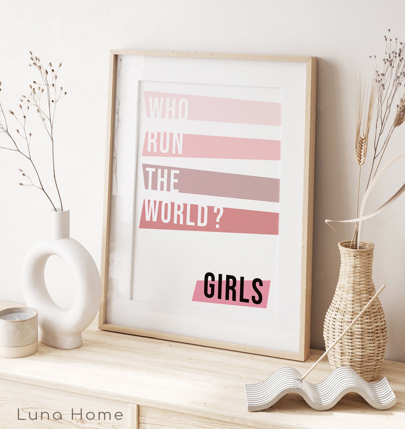 Who Run The World Print Girl Nursery Wall Art Girls Run The - Etsy.de