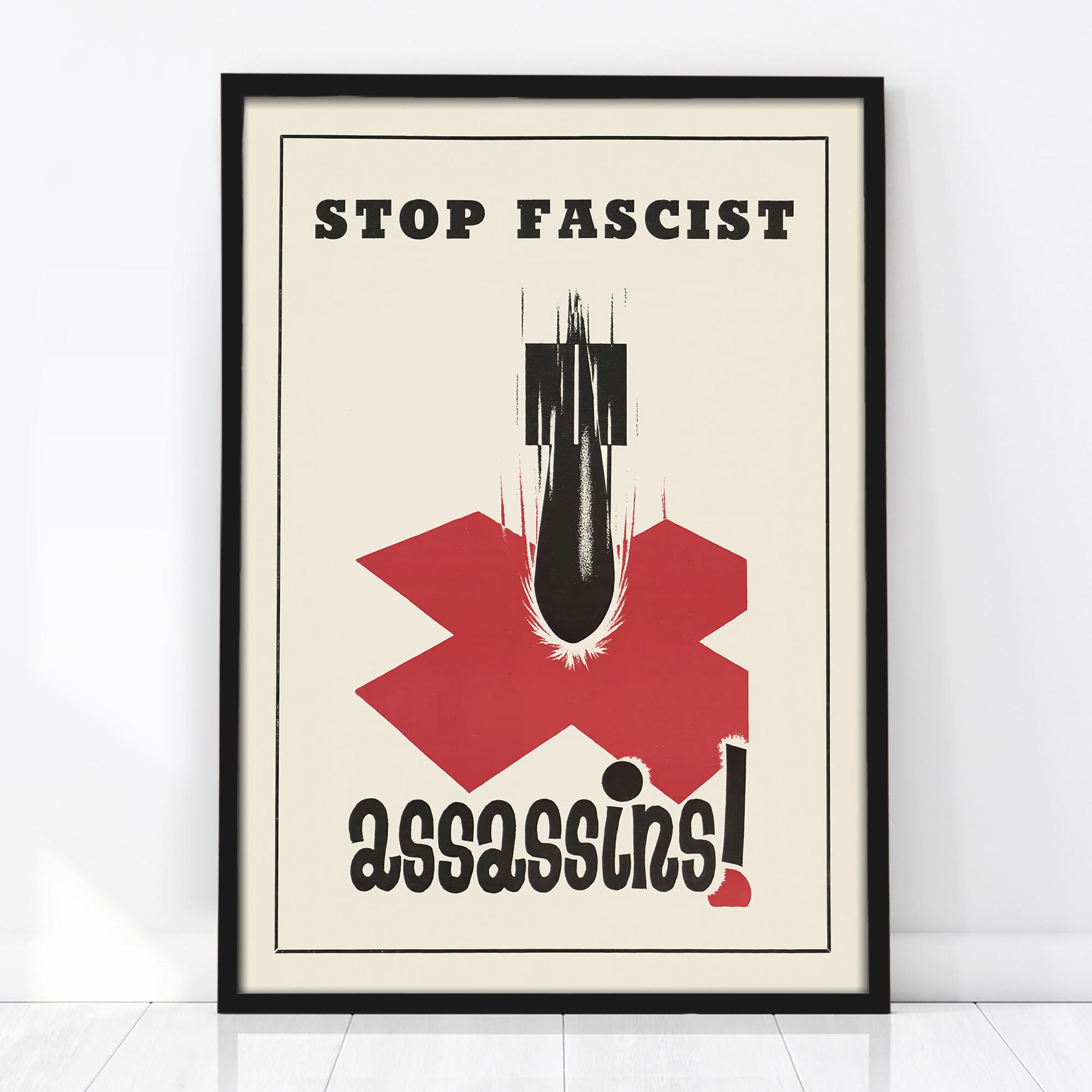 Anti Fascism Poster, Protest Wall Art, Vintage Anti Fascist Print ...