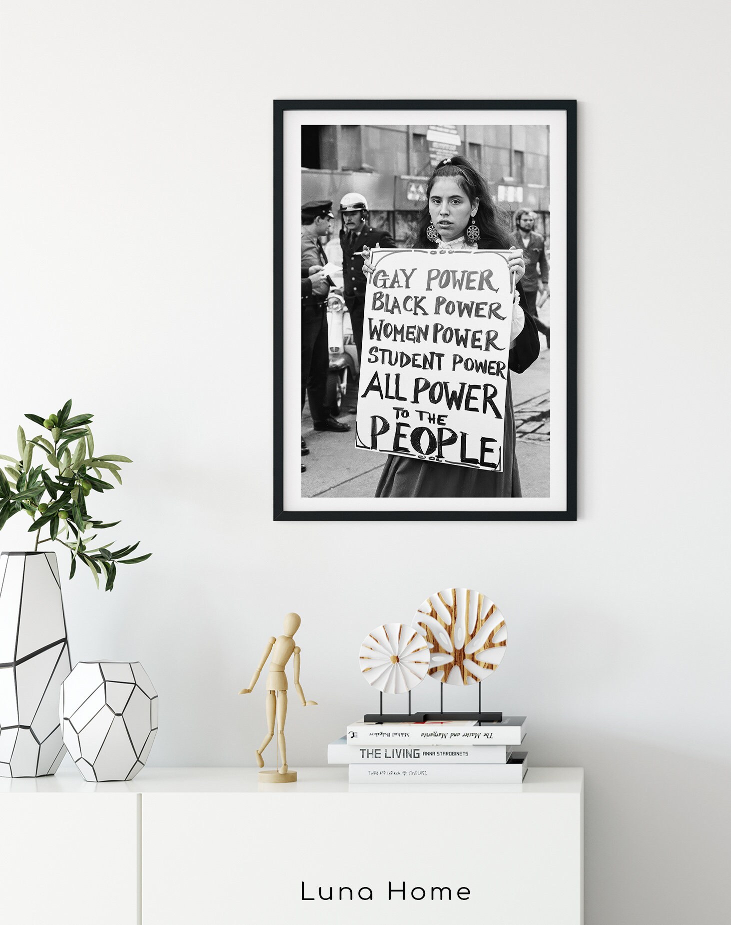 All Power to the People, Activist Poster, Equality Art, Girl Power Wall ...