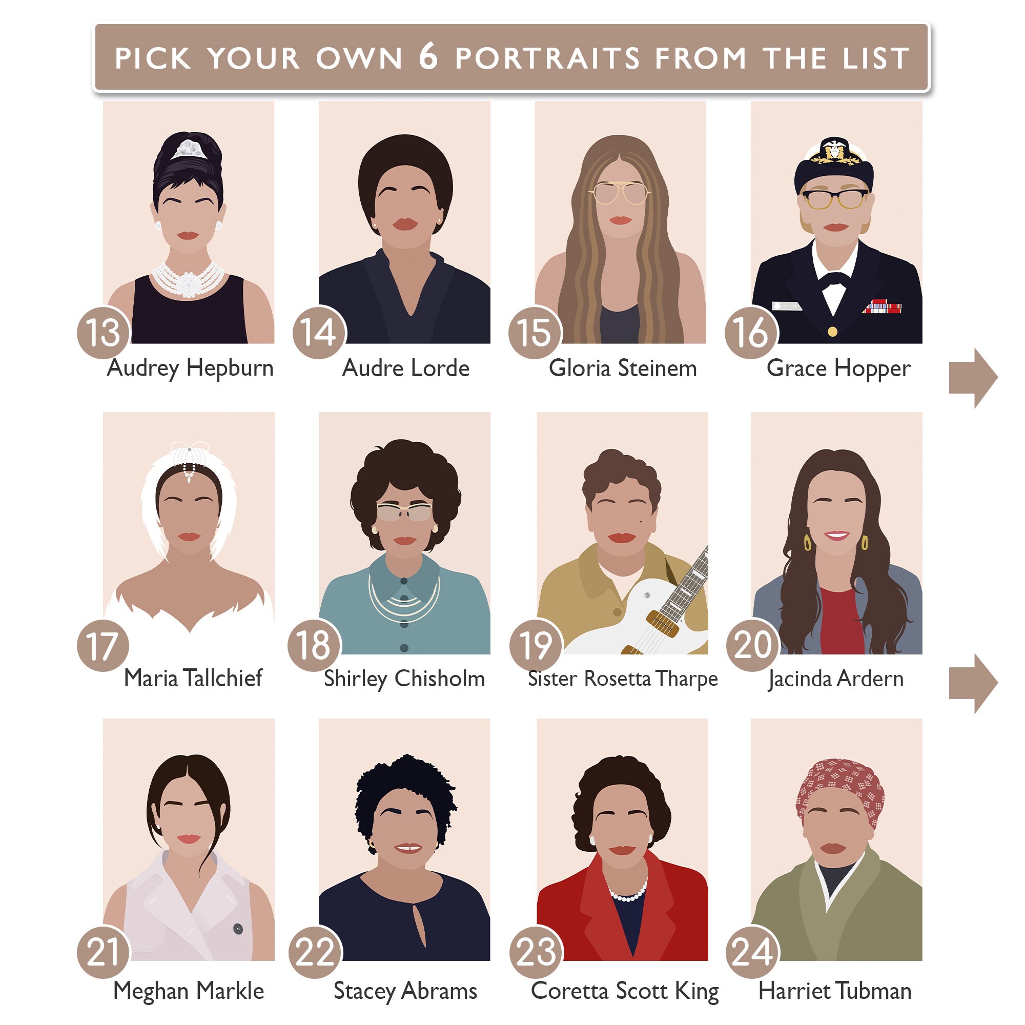 Powerful Women Print, Feminist Wall Art, Influential Women in History ...