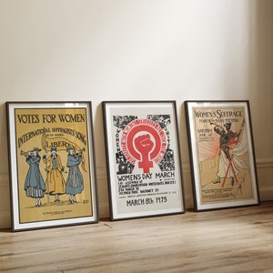 Set of 3 Vintage Feminist Posters, Vintage Poster, Feminist Art ...