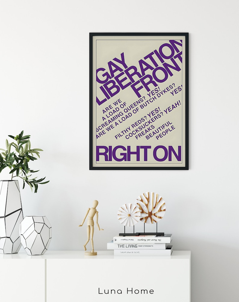 Gay Liberation Front Poster, Gay Poster, Vintage Poster, Gay Art ...