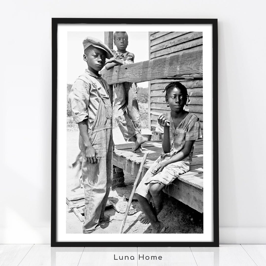 Historical Photograph of Black Children During the Great Depression ...